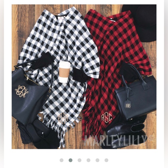 Marleylilly | Sweaters | Marleylilly Buffalo Plaid Poncho | Poshmark
